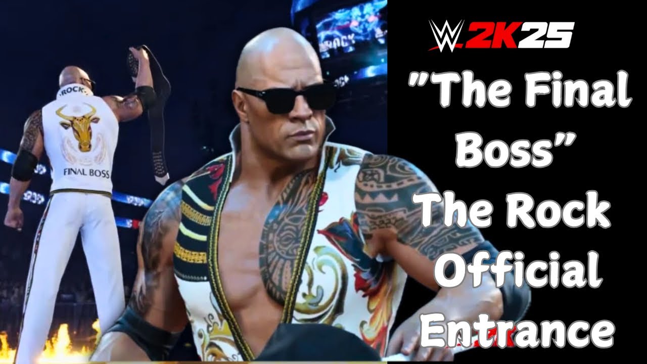 WWE 2K25: The Rock “Final Boss” Full Entrance (Official) - [4K 60FPS ...