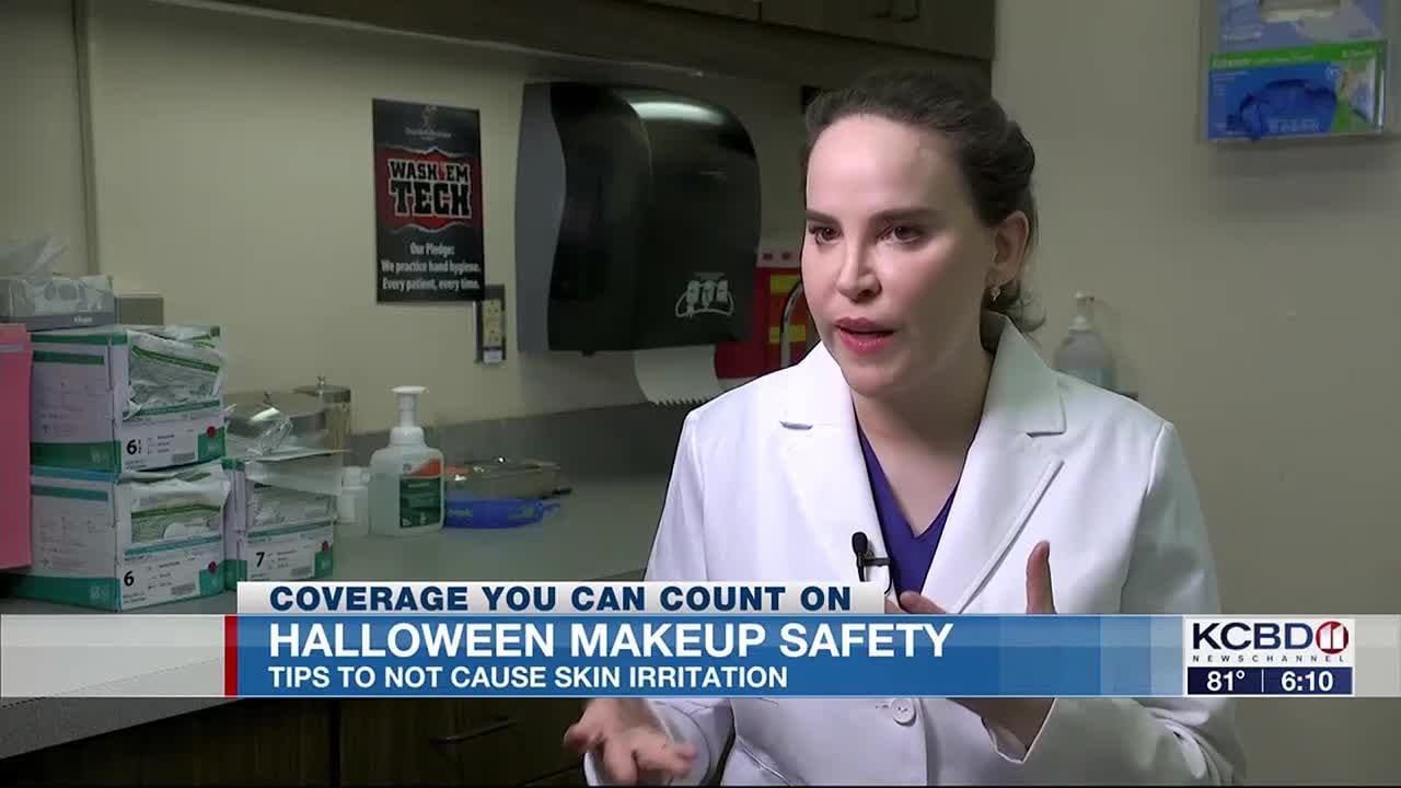 Dermatologist talks Halloween makeup risks, shares safety tips - YouTube