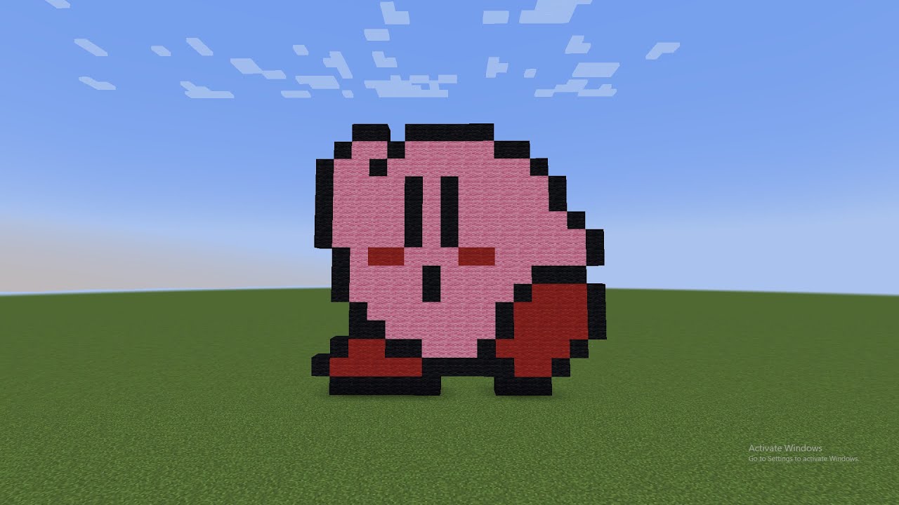 How To Make A Kirby in Minecraft | Pixel Art Tutorial - YouTube
