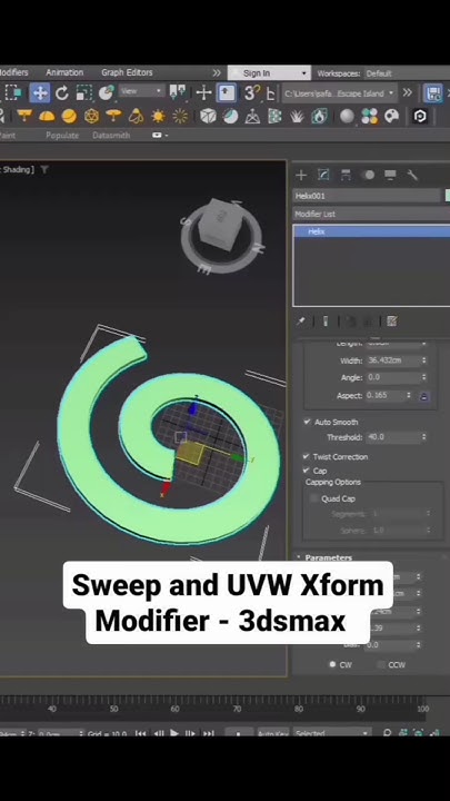 sweep and UVW Xform modifier for3dsmax #3dtipsdsmax #easyways #3dtips #3dsmax2024 - YouTube