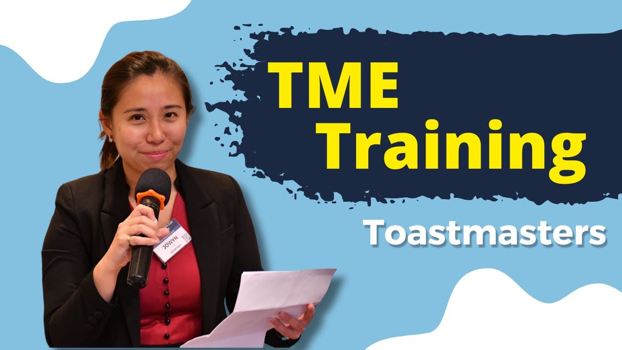 Toastmasters Training - Toastmaster of the Evening (TME) - YouTube