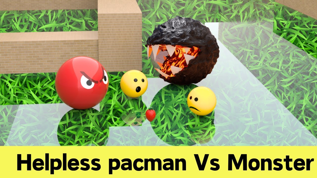 Epic Pac-Man vs Monster Battle😋 ️ C4D4U | Unleashing the Madness - YouTube