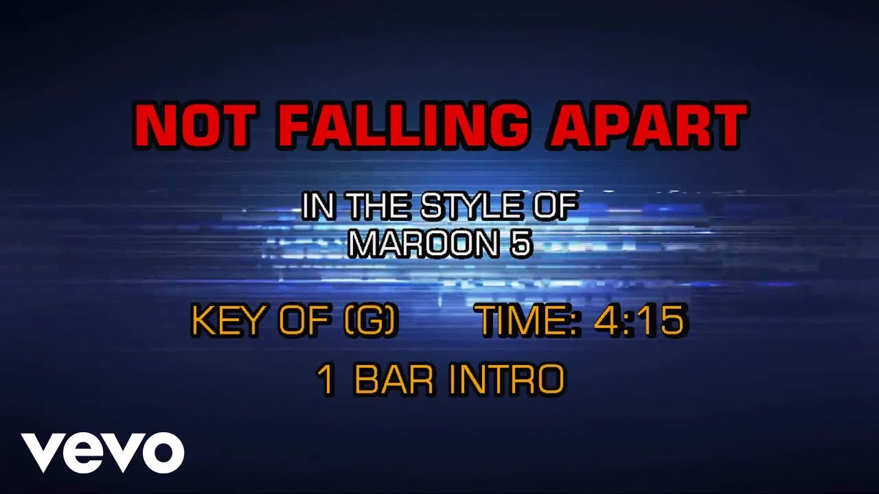 Maroon 5 - Not Falling Apart (Karaoke) - YouTube