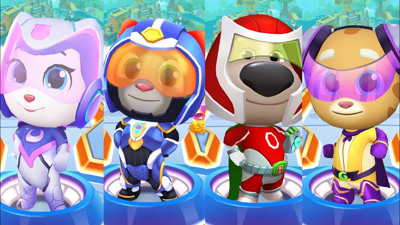 Talking Tom Hero Dash Gameplay - Angela Vs Tom Vs Ben Vs Ginger #117 ...