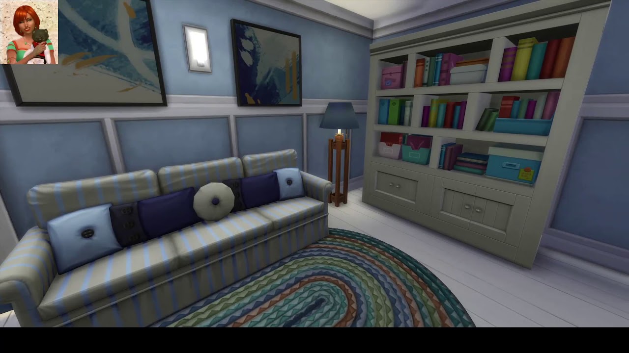 Sims 4 Blue Country Office- Room no CC - YouTube
