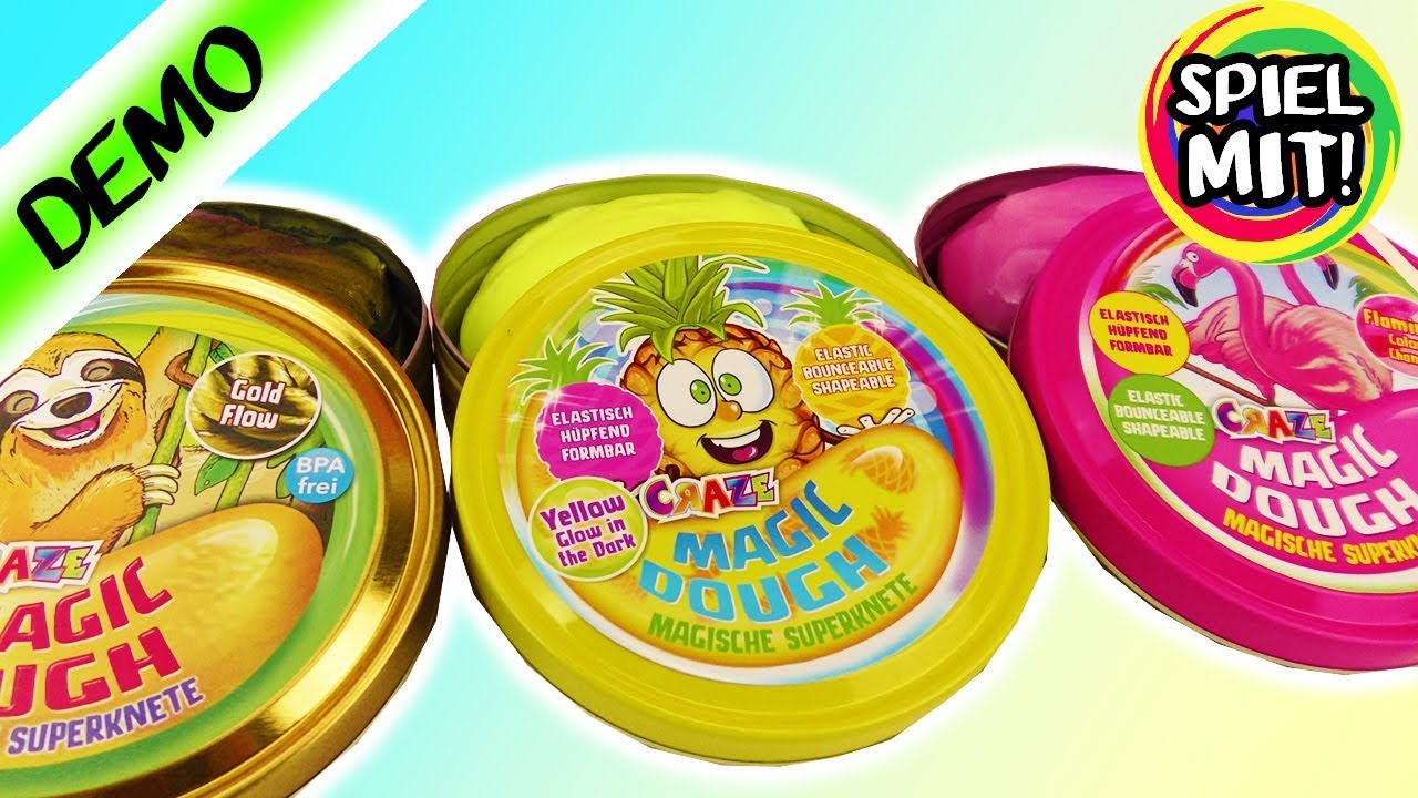 3X INTELLIGENTE KNETE Craze Magic Dough FAULTIER ANANAS FLAMINGO ...