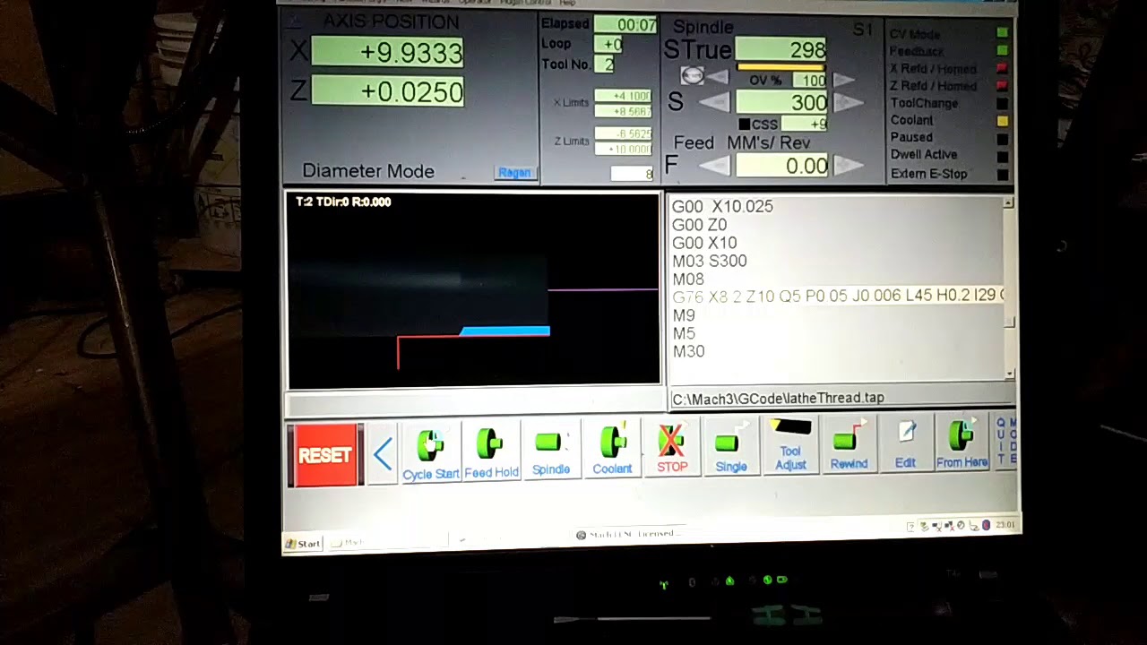Mach3 threading problem - YouTube