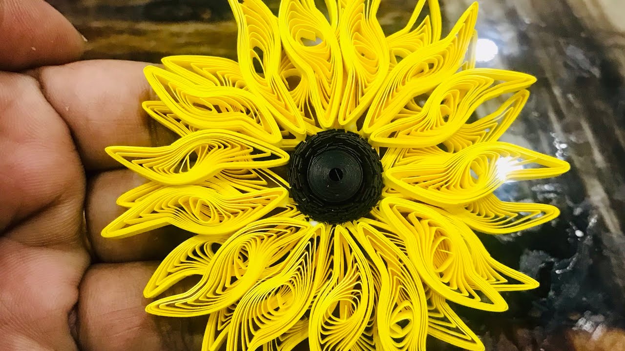 Easy quilling sunflower || Easy paper sunflower || Quilling flower 🌻🌼 ...