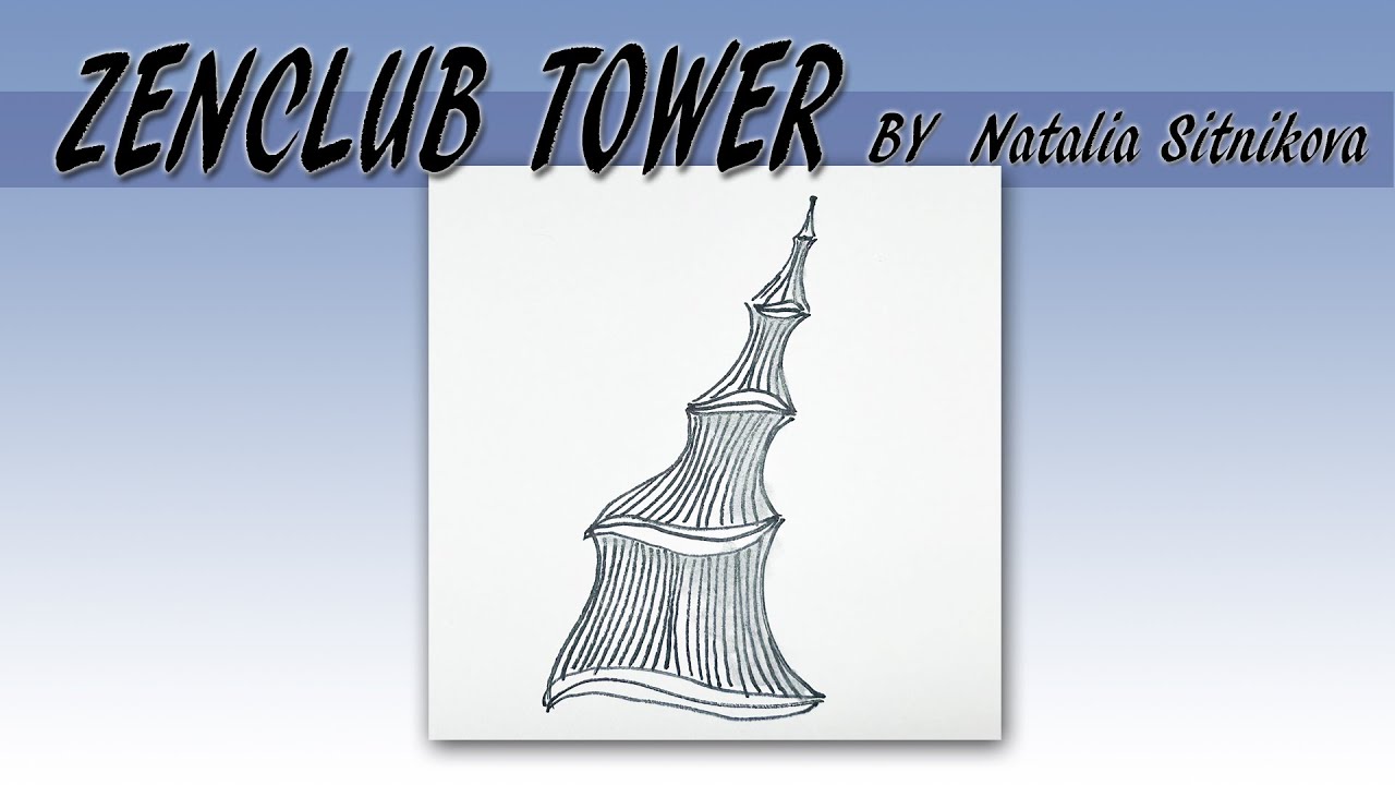 如何畫一般圖樣How to draw the Tangle Pattern ZENCLUB TOWER - YouTube