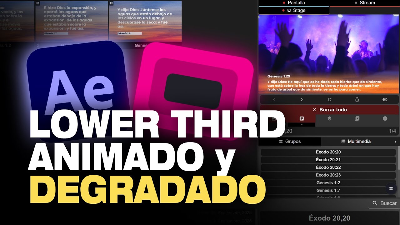 Tutorial After Effects: Lower Thirds Animados con Degradado para Streaming - Freeshow1.5.0 ...