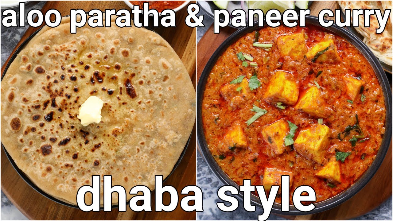 aloo paratha & dhaba style paneer masala gravy combo meal | paratha ...