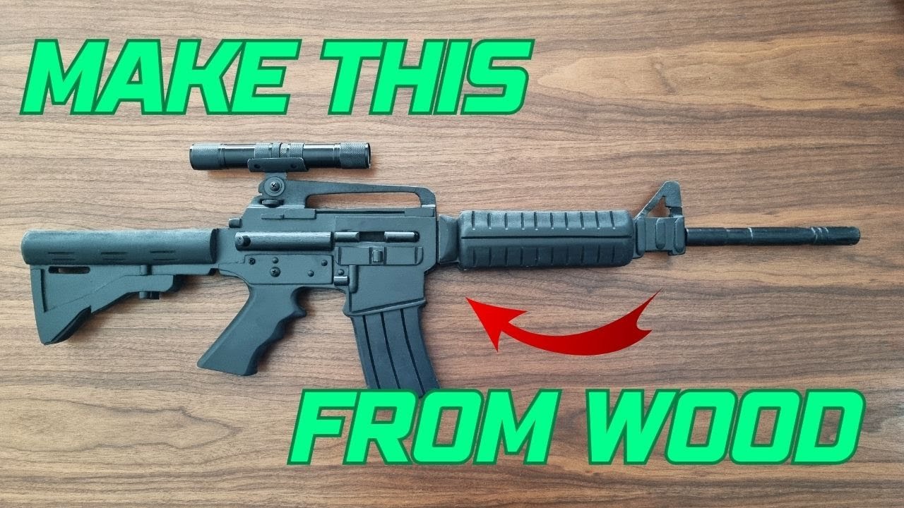 Wood Working - How To Make A Realistic Machine Gun Prop - YouTube