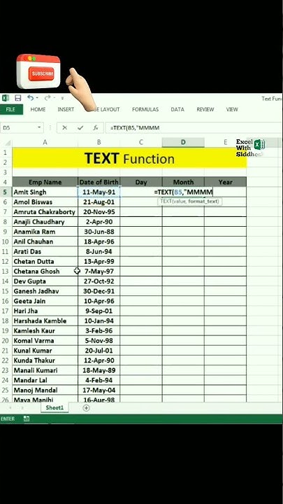 How to Use Text Functions in Excel | Text Functions kaise use karte hai | Excel Tips and Tricks ...