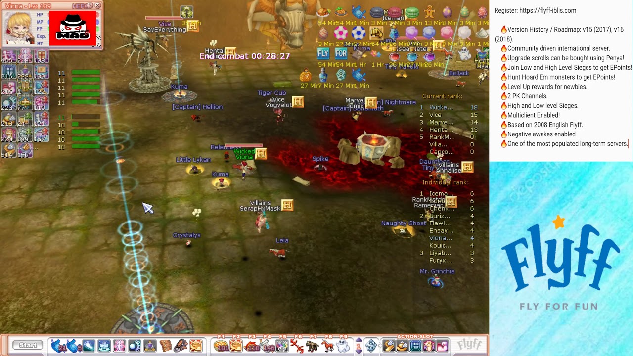 Flyff Iblis High Lvl Siege (12/18/20) - YouTube