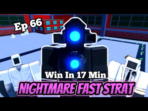 How To Beat Nightmare Difficulty In 17 Minutes (Toilet Tower Defense ...