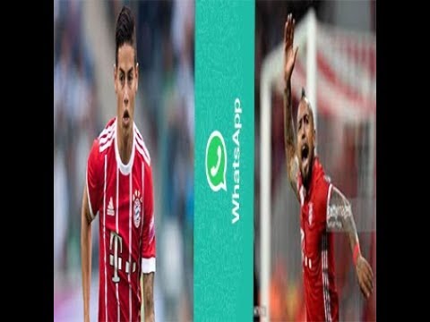 WhatsApp conversation between Arturo Vidal and James Rodriguez