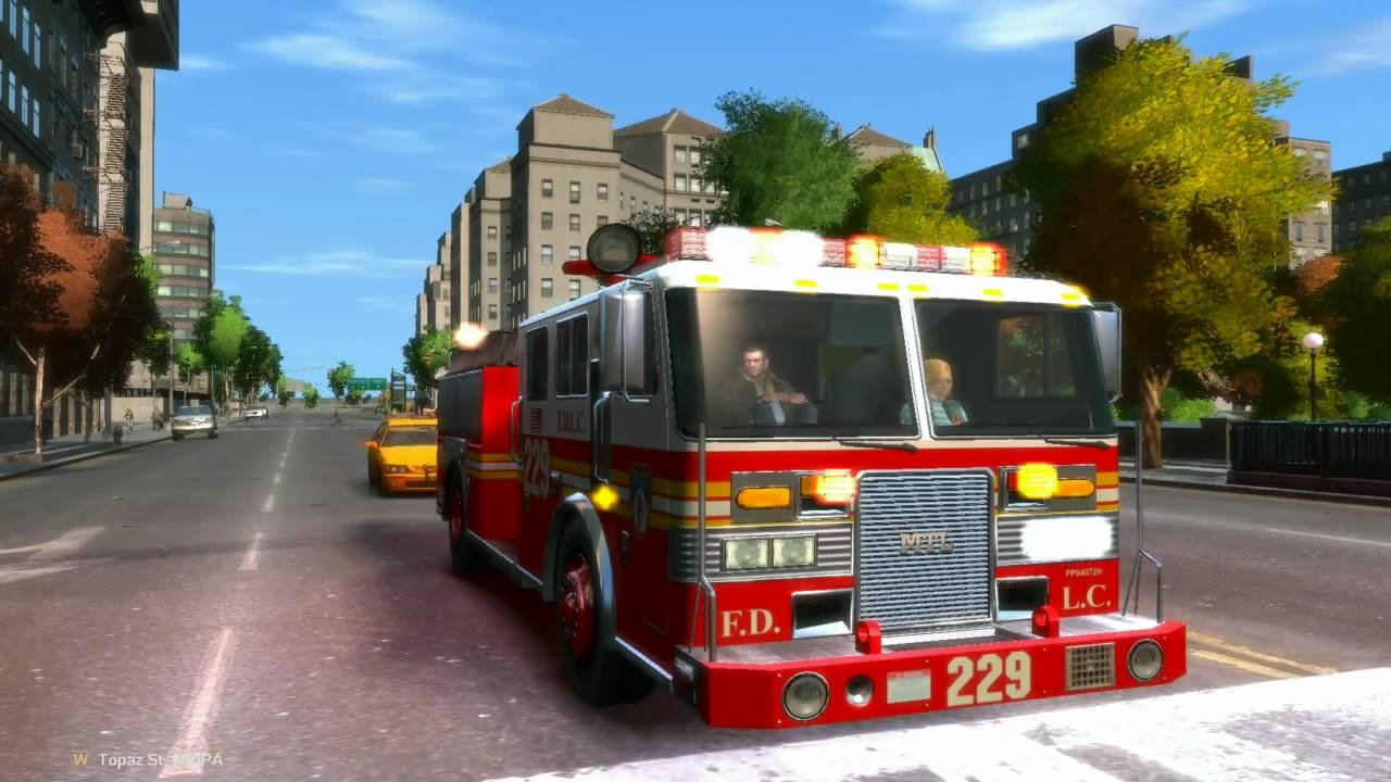 Grand Theft Auto IV - FIRE TRUCK / FIRE-V1.4V ELS + Emergency Lighting ...