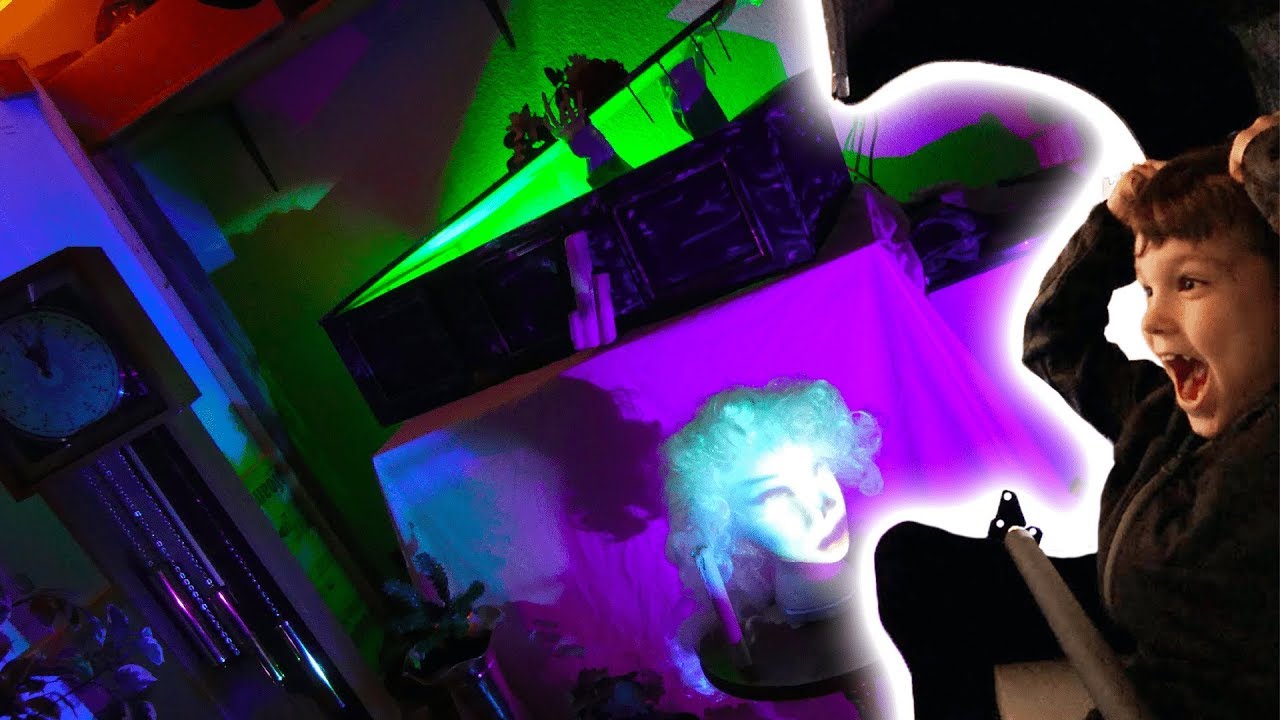 Homemade Haunted Mansion! Gastley Manor Dark Ride POV - YouTube