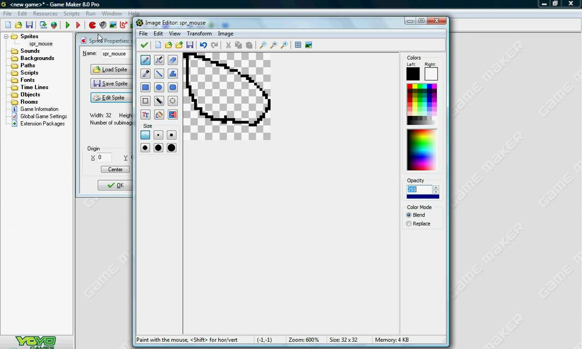 Minute Game Maker Tutorials - How to make a mouse cursor for your game ...