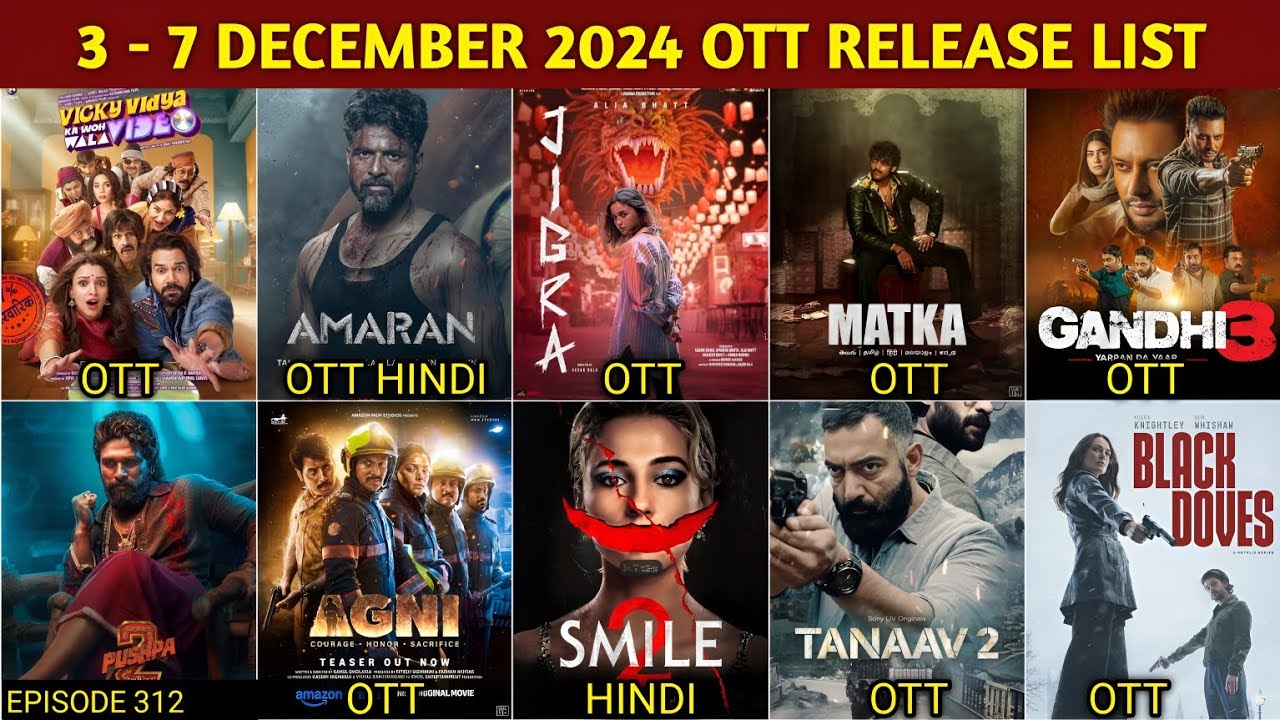 This Week 3 - 7 December OTT Release Movies & Web Series | Matka Hindi ...