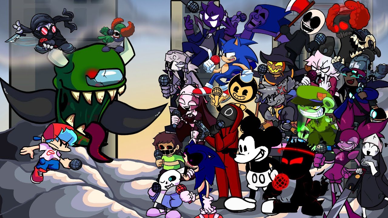 FNF Ejected - But Everyone Sings It 🎤 (Different Characters Sing It)vs ...