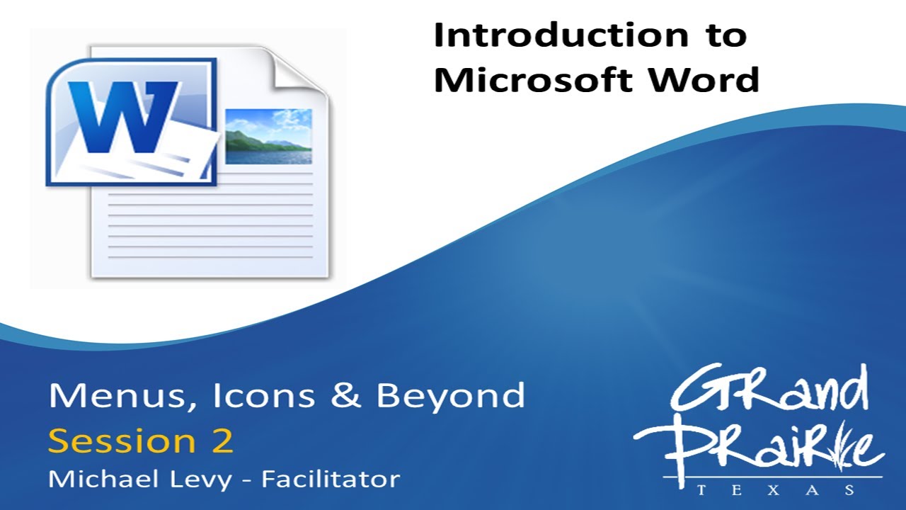 Michael D. Levy: Microsoft Word - Menus, Icons & Beyond - YouTube