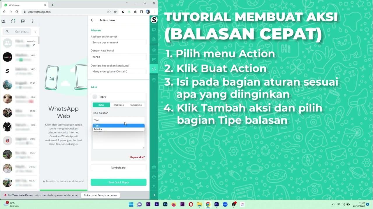 Tutorial #08 Cara Membuat Balas Cepat dengan Fitur Aksi Sebaran - YouTube