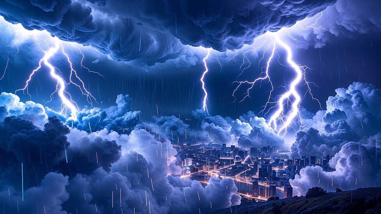 Easily fall Asleep in 3 minutes During a STRONG STORM｜HEAVY RAIN, ⚡ ...