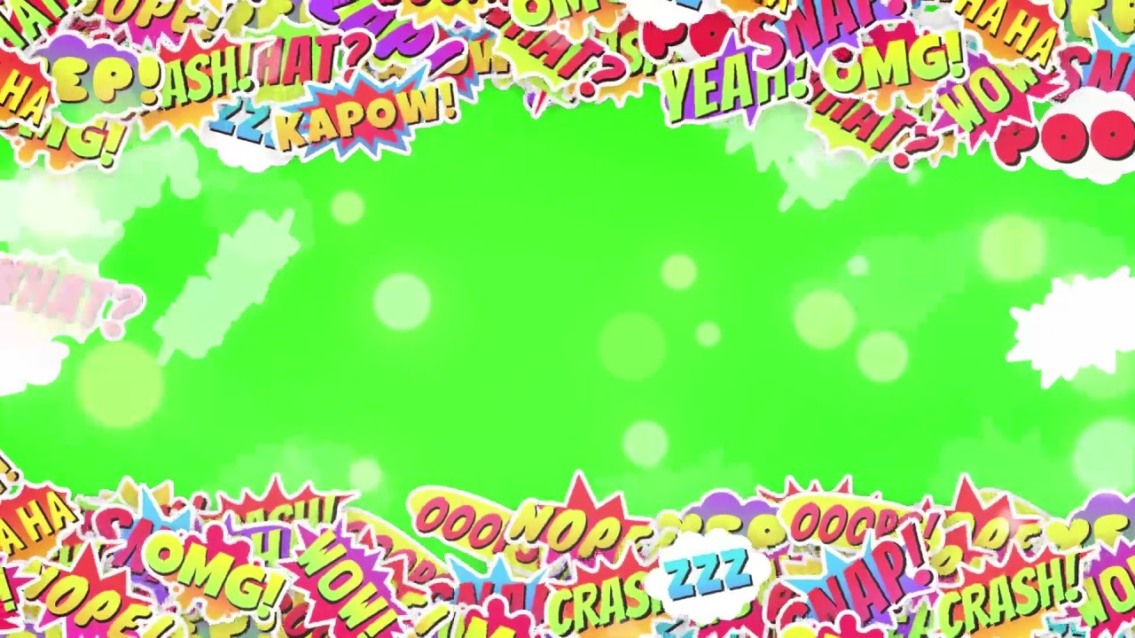 cool comic book overlay green screen - YouTube