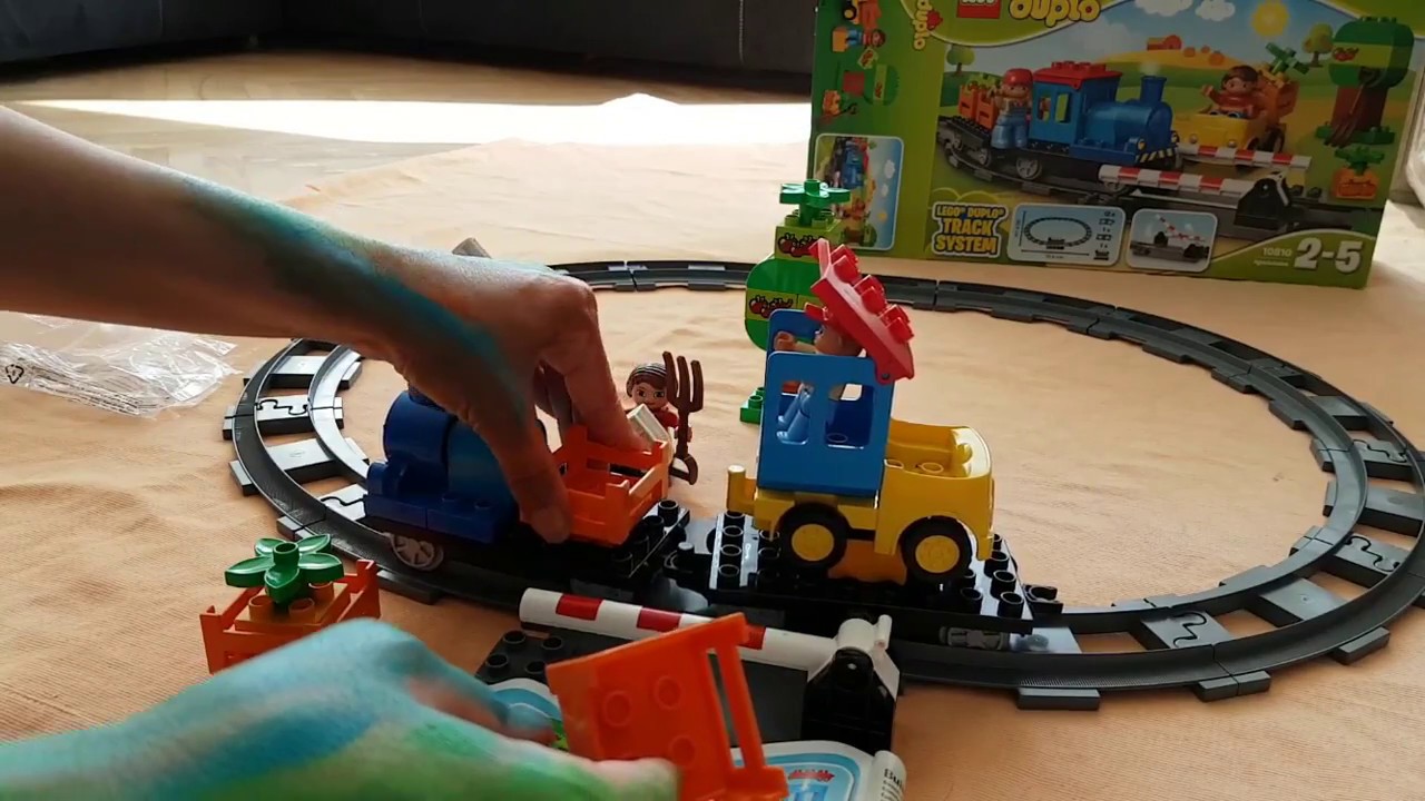 Lego Duplo Track System 10810 Unboxing and Playing - YouTube