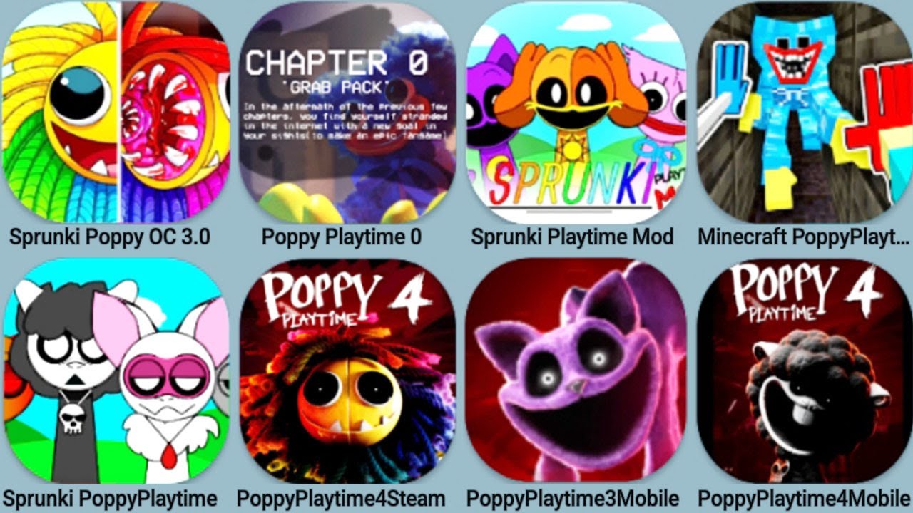 Sprunki Poppy Yarnaby OC 3.0, POPPY Playtime 0, Poppy 3 Mobile+Steam ...