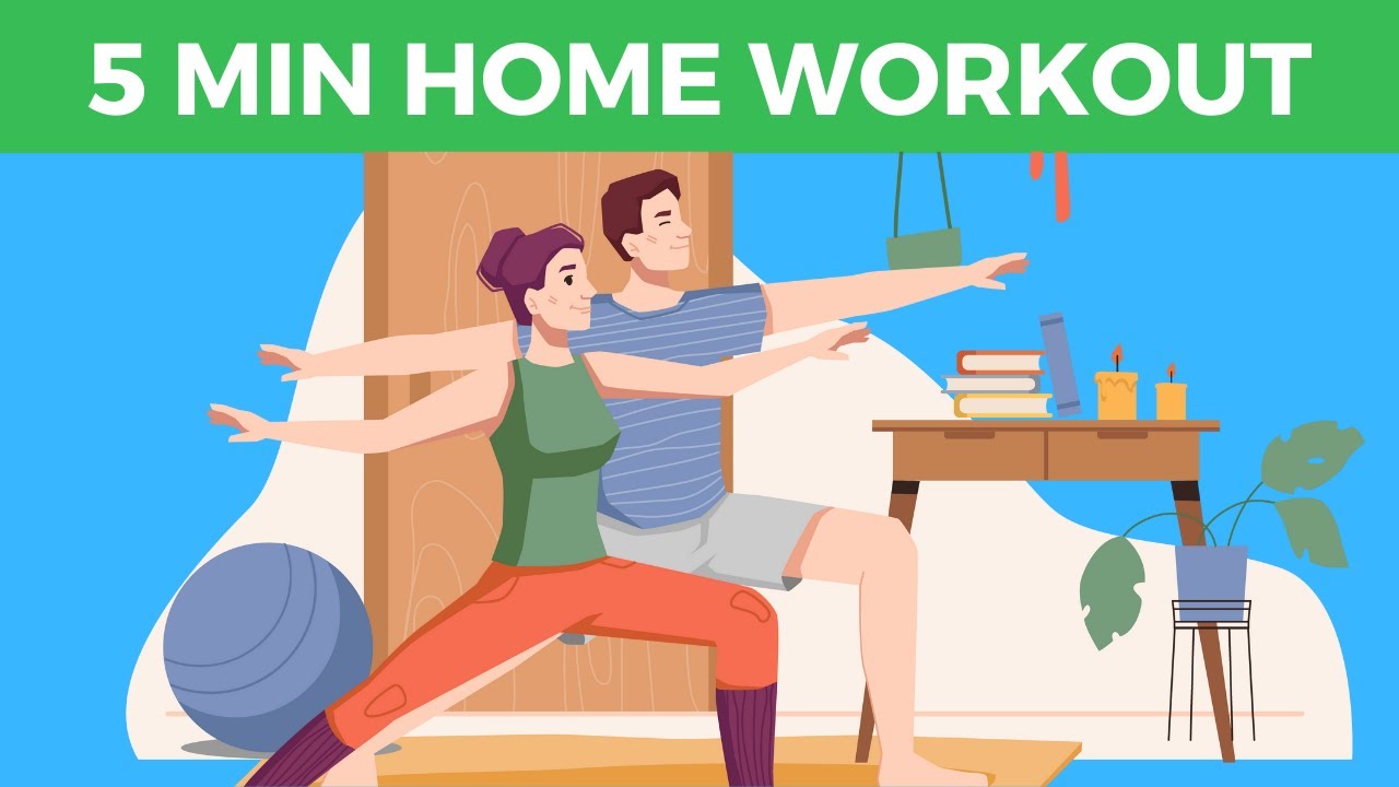 5 Min Exercises At Home Without Equipment - YouTube