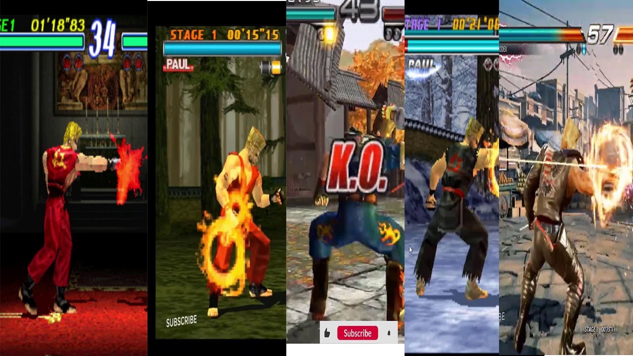 [TAS]Tekken - Paul Pheonix Evolution 720P | 1997 - 2015 | - YouTube
