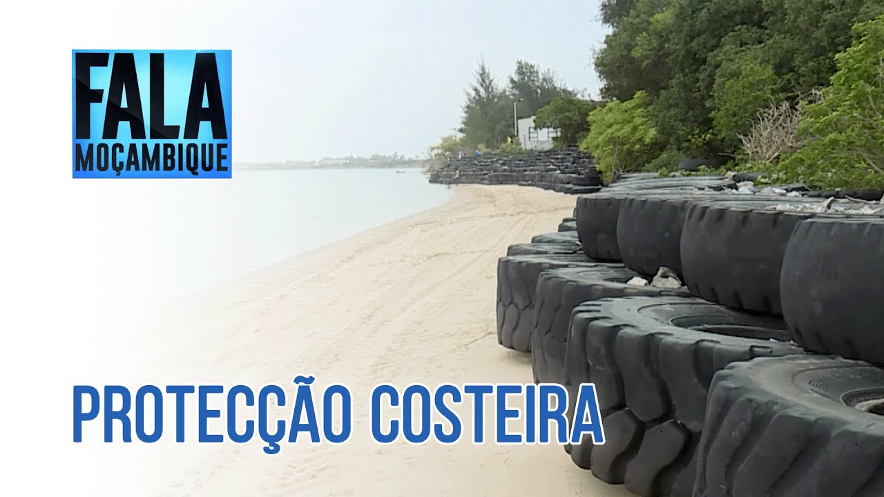 Barreiras de pneus, areia e pedra travam erosão ao longo das margens do ...