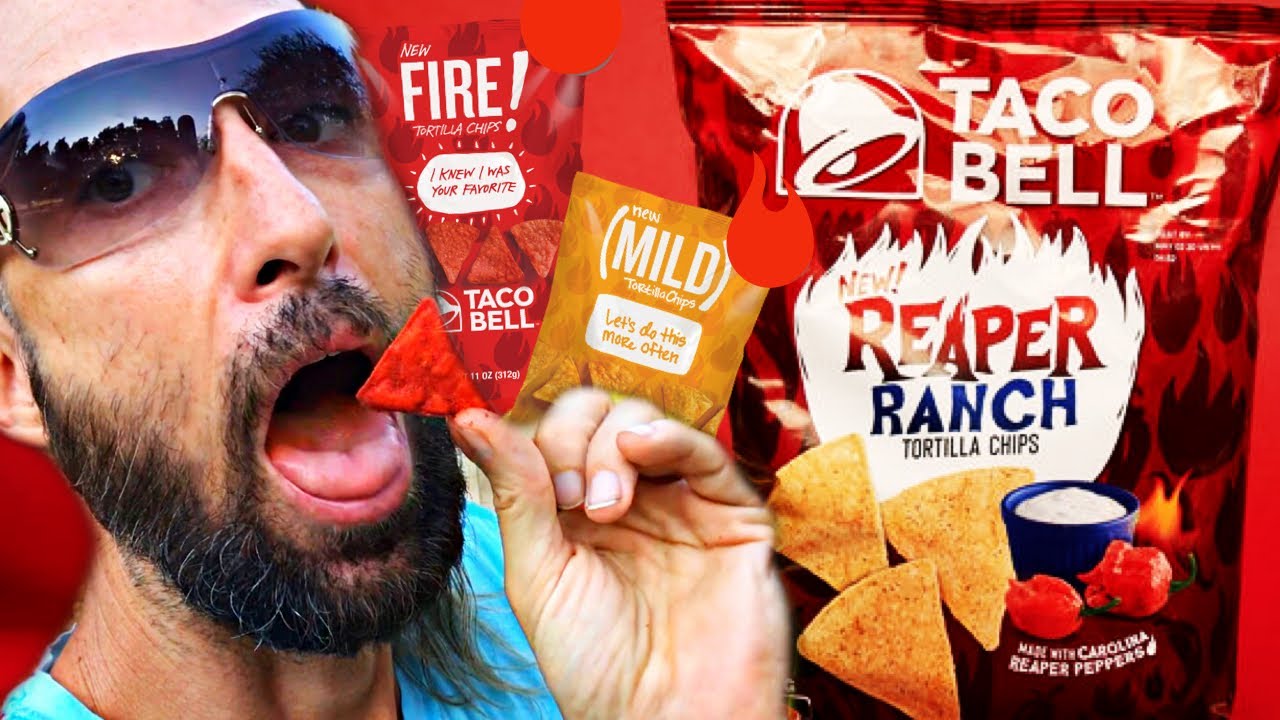 Taco Bell Reaper Ranch Tortilla Chips. Mild & Fire Flavors! - YouTube