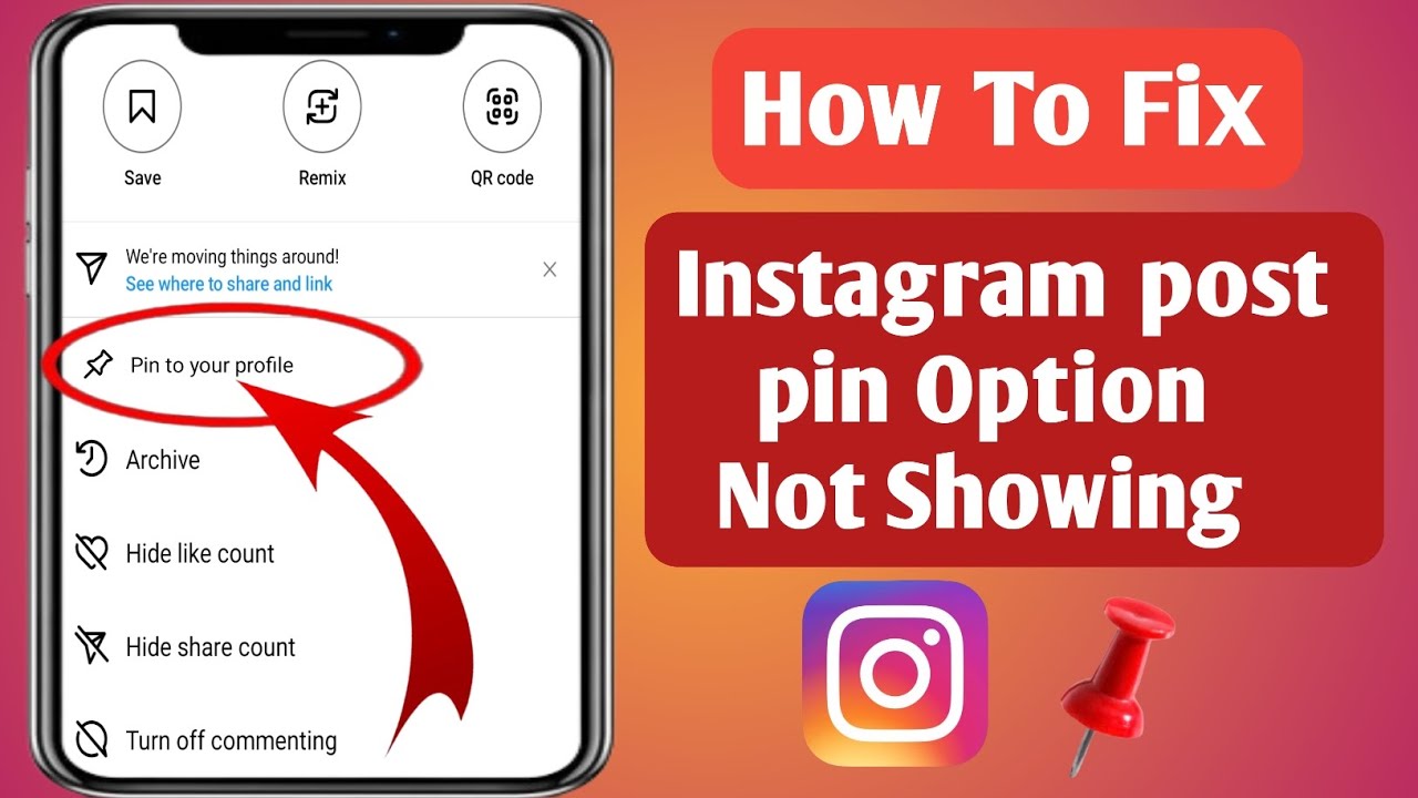 How to fix Instagram post Pin Option not showing | Instagram Pin Option ...