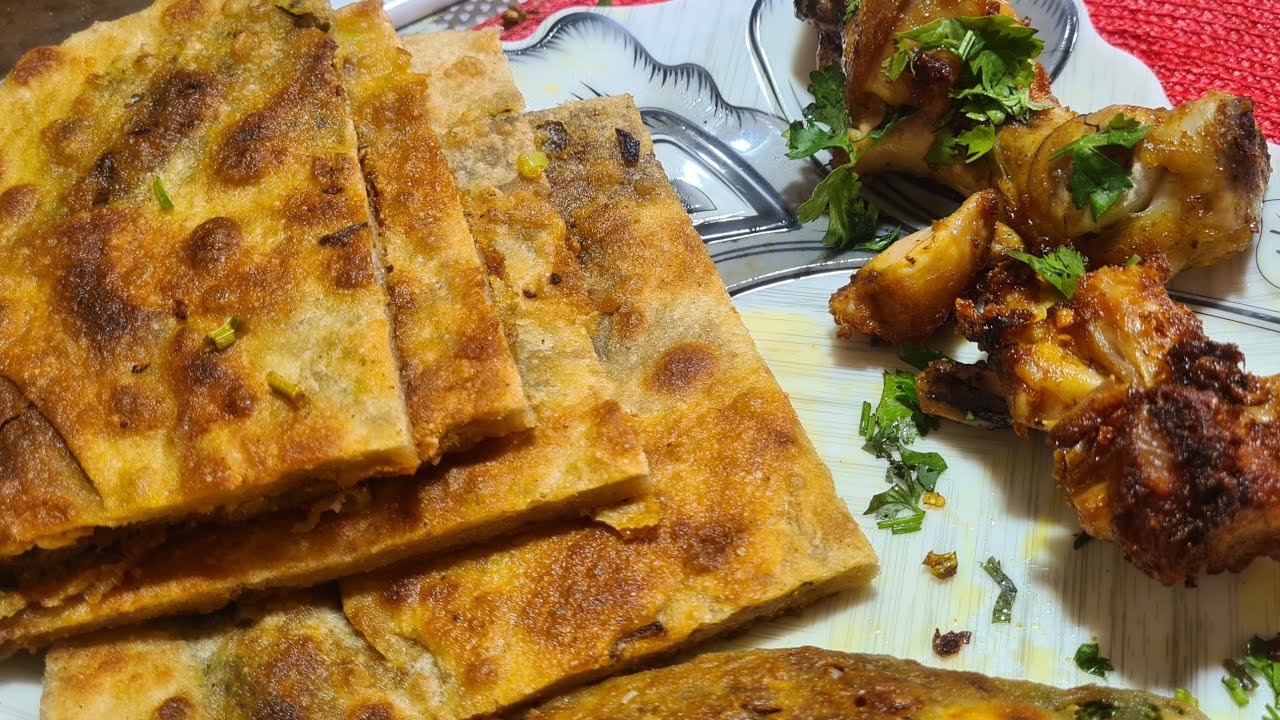 spicy crispy chicken paratha recipe new style chicken paratha recipe ...