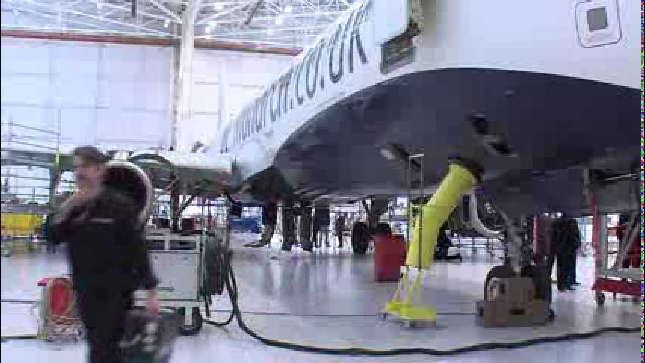 Monarch Aircraft Engineering opens Birmingham Hangar - YouTube