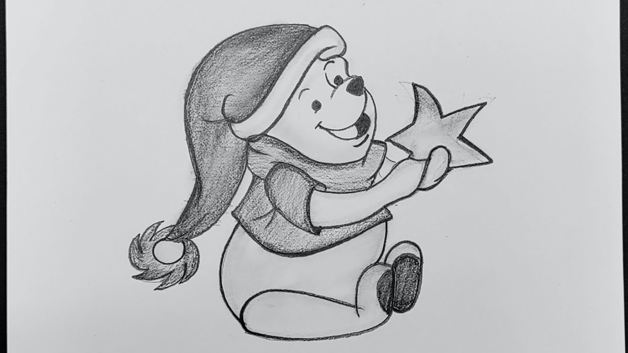 Baby Winnie The Pooh Drawing // How To Draw The Pooh Drawing // Cartoon ...