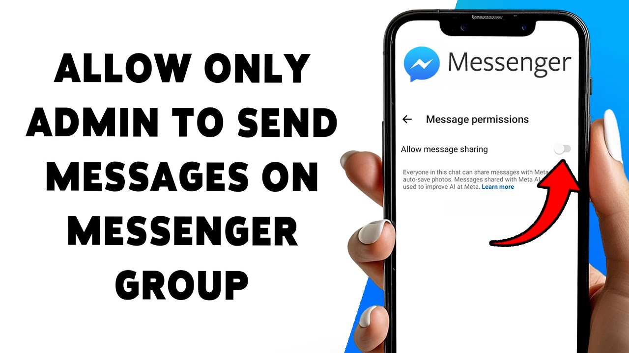 How To Allow Only Admin To Send Messages On Messenger Group | Restrict ...