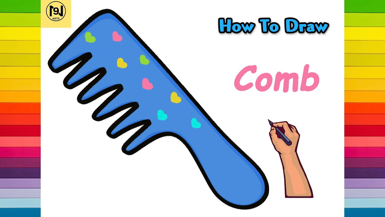 How to draw a Cute Comb | Cute Comb Drawing | No.9 ARTS - YouTube
