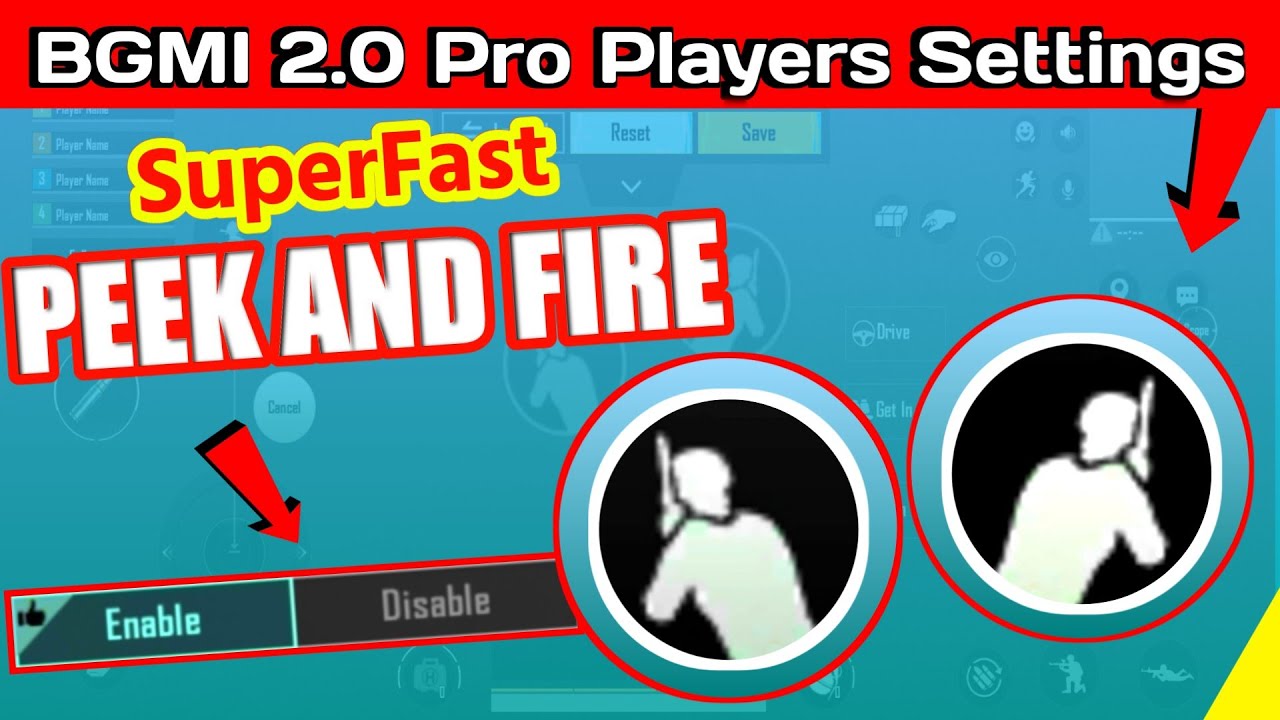 Secret Fastest Peek Setting In BGMI/PubG || BGMI Pro Players Settings ...