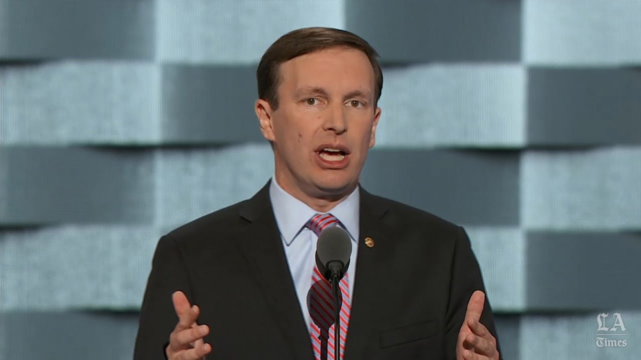 Sen. Chris Murphy of Connecticut speaks at the Democratic National ...