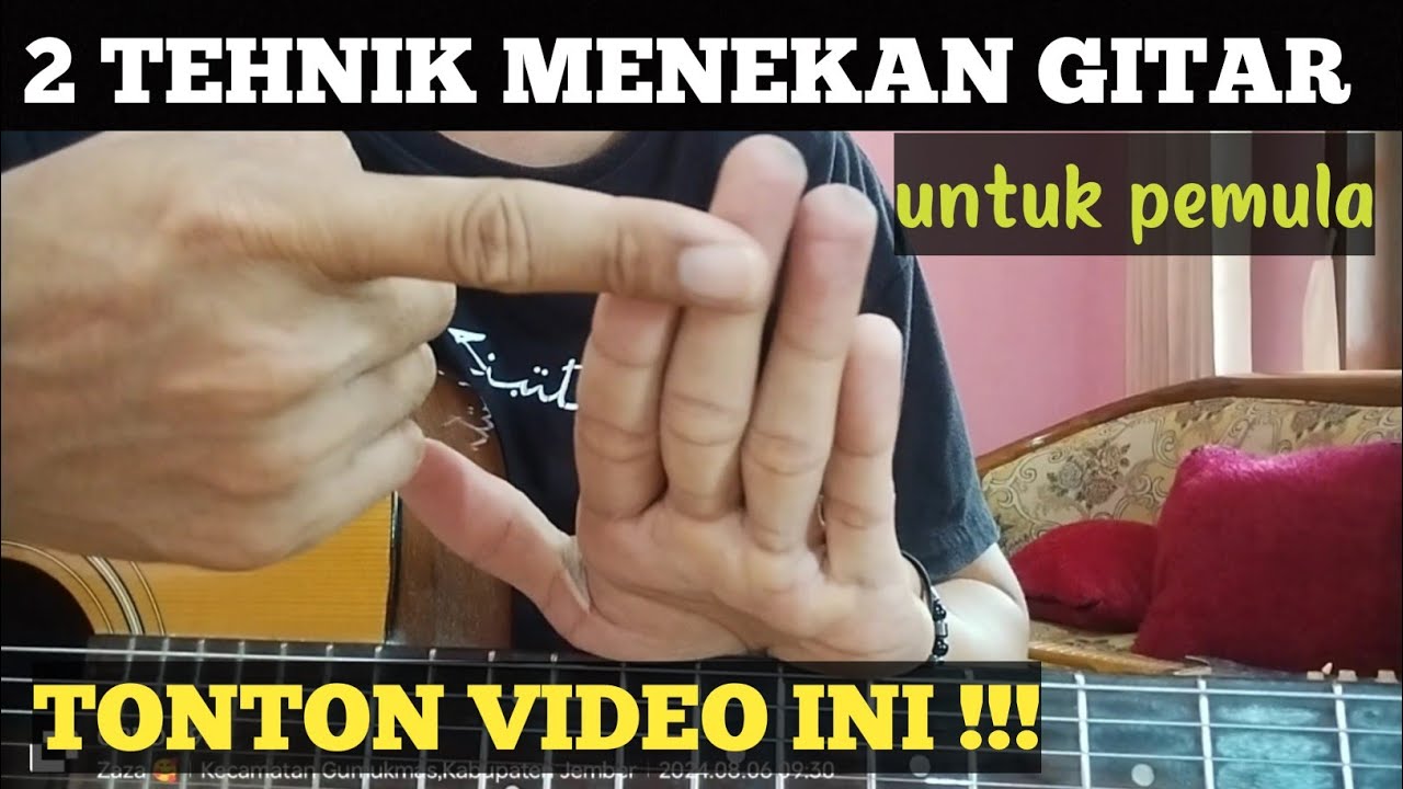 CARA MENEKAN GITAR DENGAN BENAR UNTUK PEMULA | tutorial guitar lesson ...