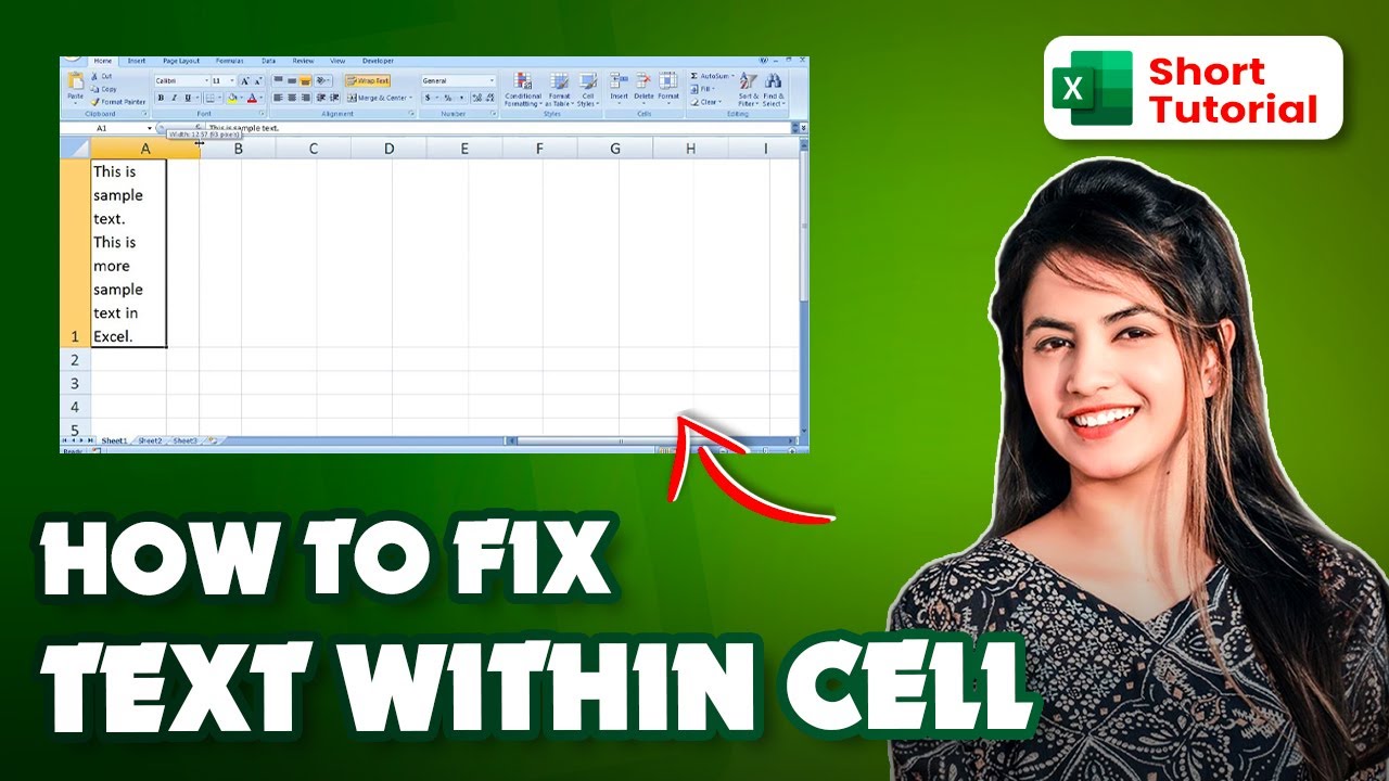 How to fix text within a cell in Microsoft excel 2024 - YouTube