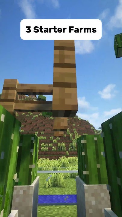 Minecraft Easy 3 Starter Farms | #Short #Minecraft #Tutorial - YouTube