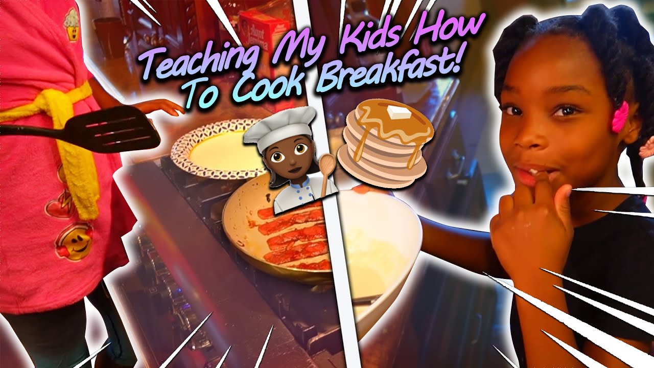 Teaching My Kids How To Cook Breakfast! - YouTube
