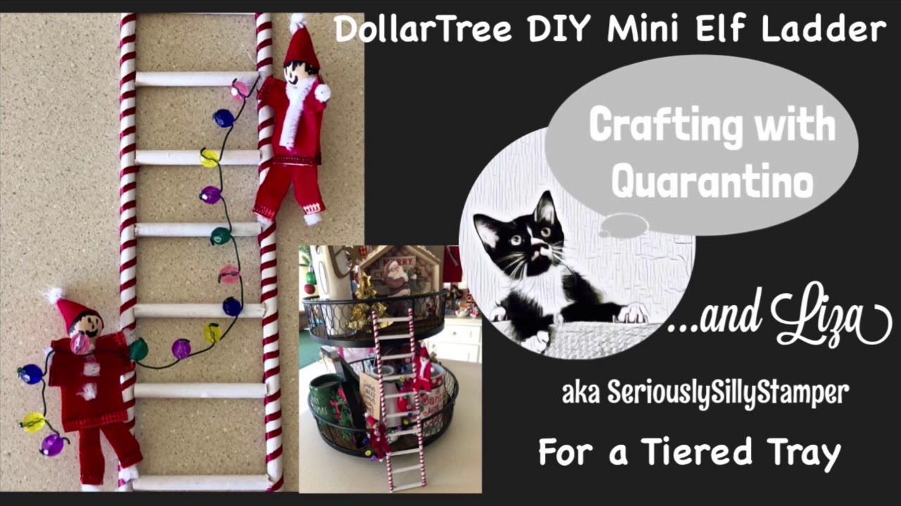 DollarTree DIY Mini Elf Ladder - YouTube