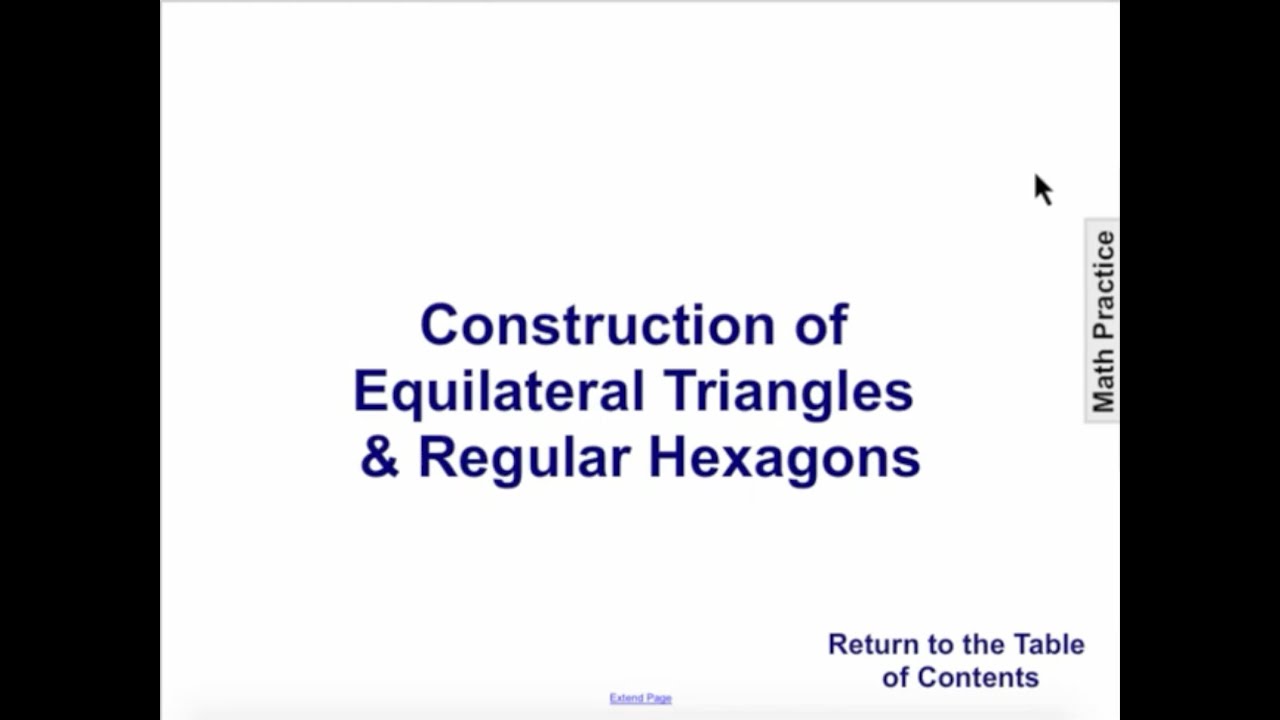 F3 Maths: Construction of Equilateral Triangles & Regular Hexagons ...