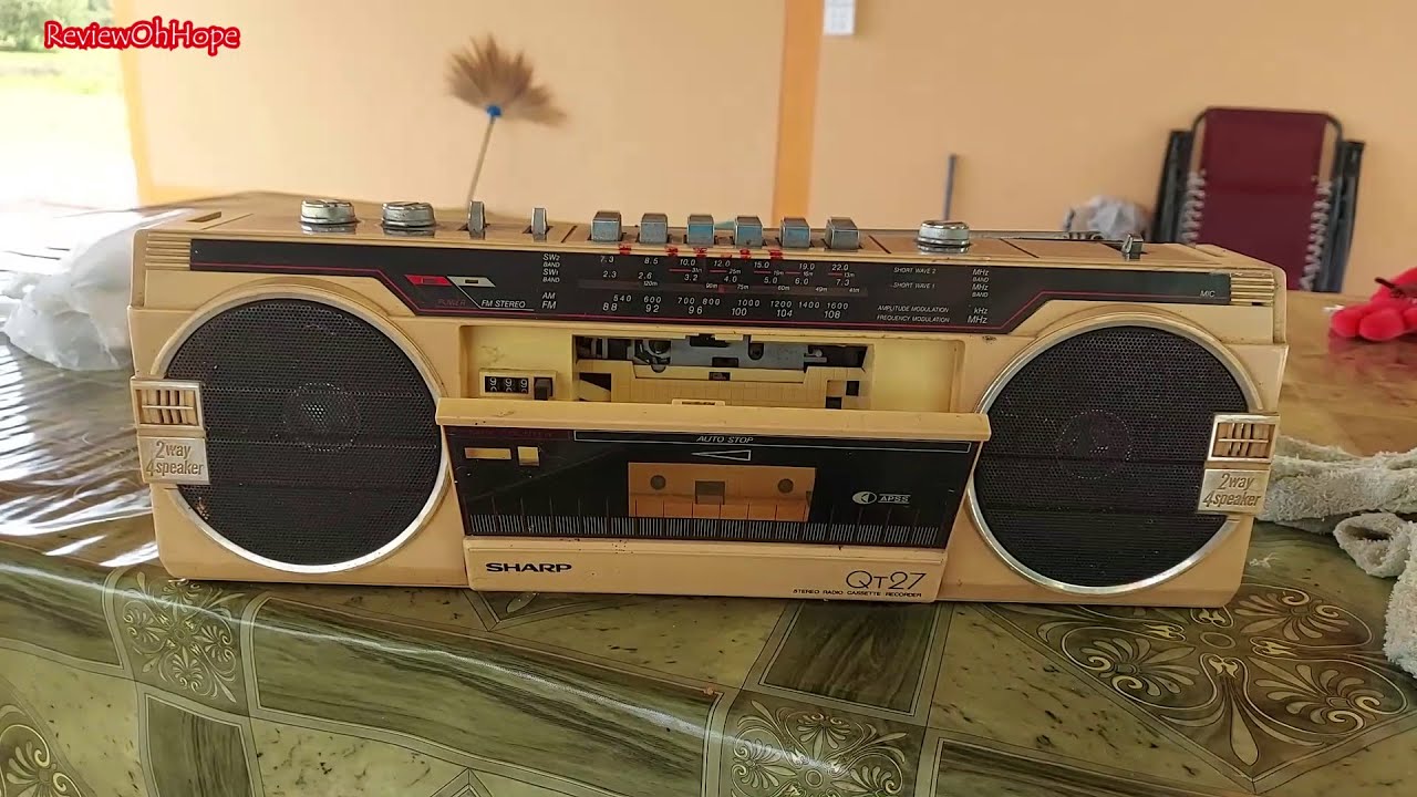Preview วิทยุ-เทป Sharp รุ่นQT27 เก่าเก็บ - YouTube